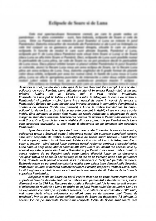Referat: Eclipse de soare și de lună (#112465)