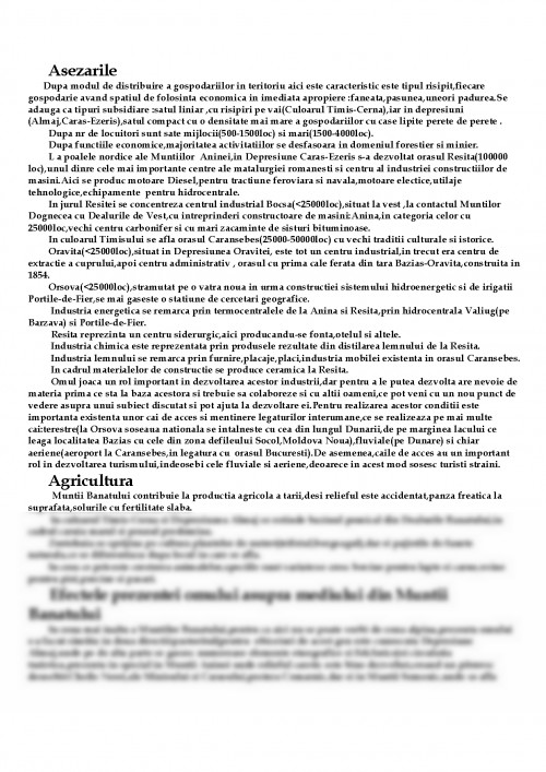 Referat: Munții Banatului (#113148)