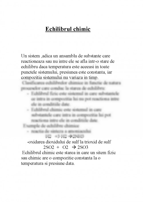 Referat: Echilibru Chimic (#114388)