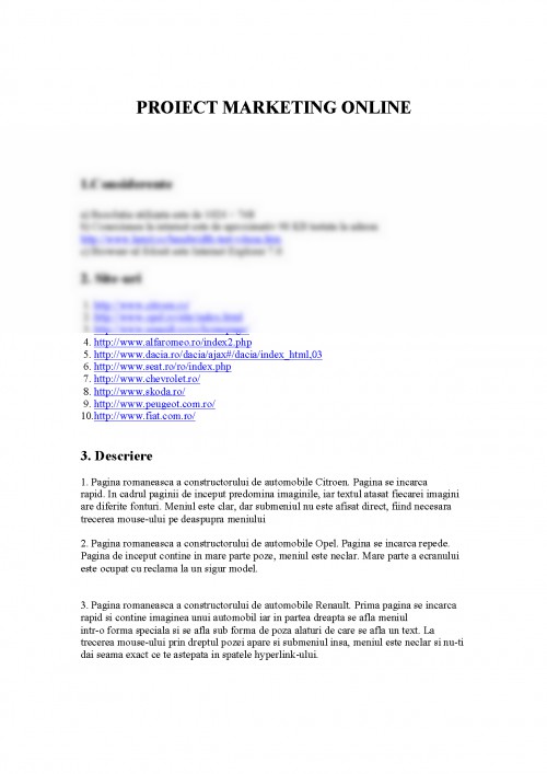 Referat: Proiect Marketing Online (#114419)