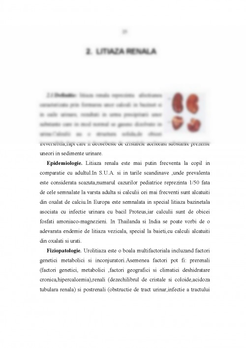 Referat: Litiază renală (#119515)