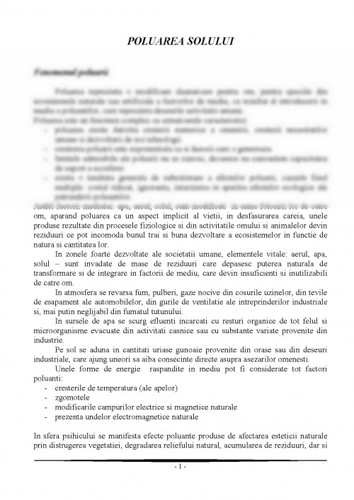 Referat: Poluarea Solului (#119685)