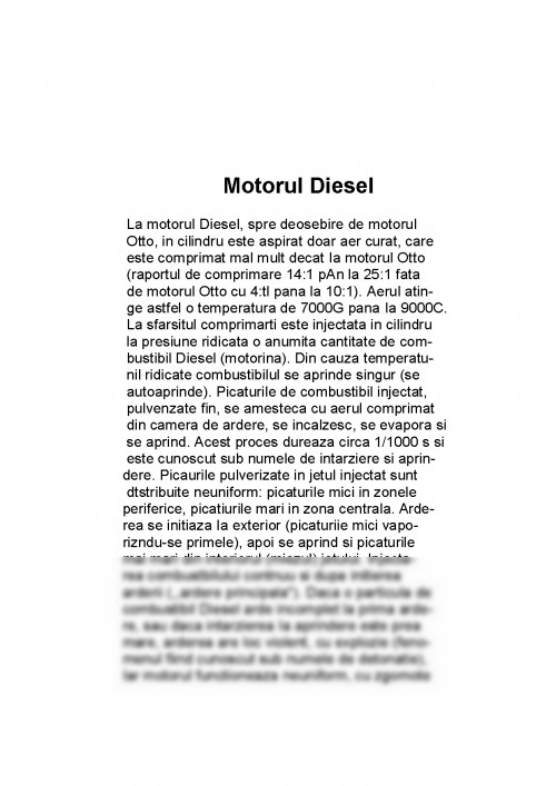 Referat: Motorul Diesel (#121356)