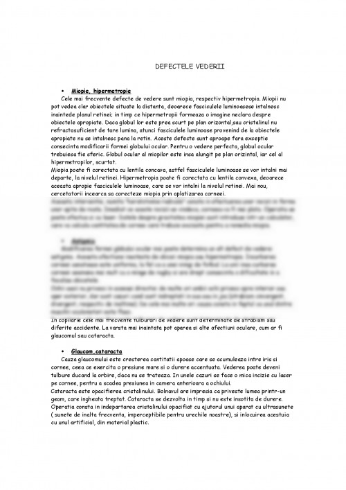 Referat: Defectele Vederi (#121641)