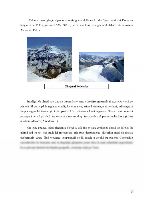 Referat: Cei mai mari ghețari din lume (#121983)