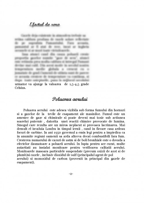 Referat: Poluarea Aerului prin Produsele Gazoase ale Arderii (#122113)