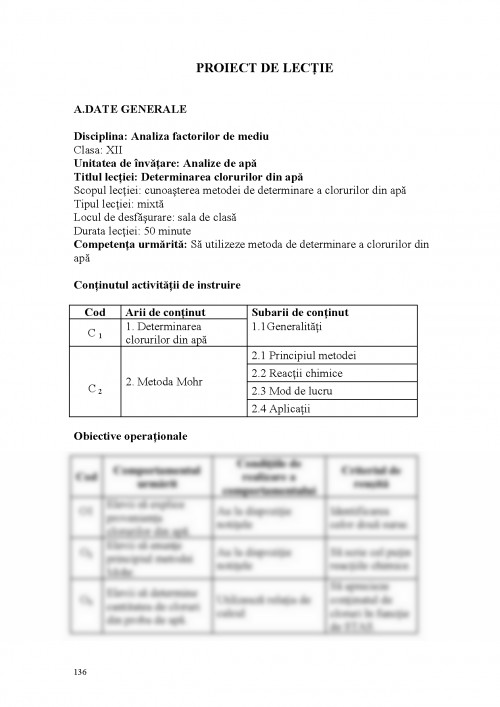 Proiect: Analiza factorilor de mediu - proiect de lecție (#122595)