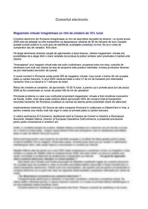Referat: Comerțul electronic (#124332)
