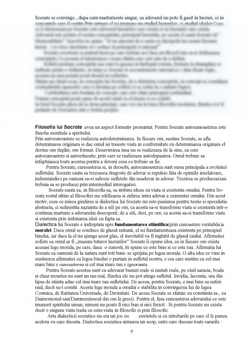 Referat: Importanța istorică a concepției lui Socrate (#124806)