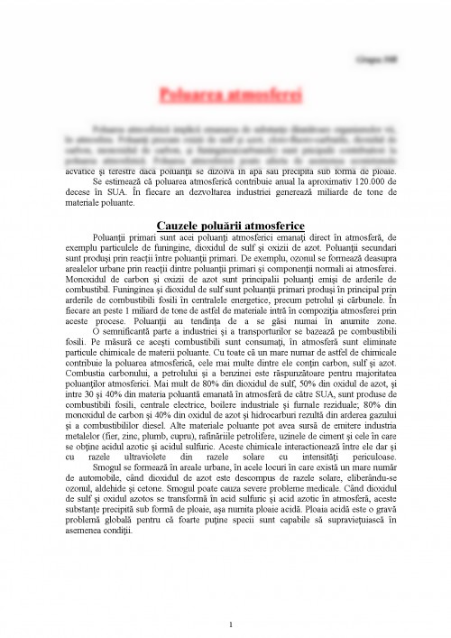 Referat: Poluarea Atmosferei (#125661)