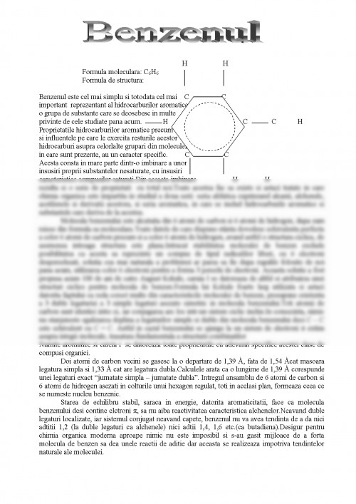 Referat: Benzenul (#127031)