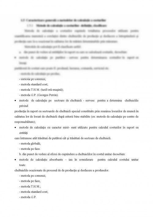 Curs: Caracterizare generală a metodelor de calculație a costurilor ...