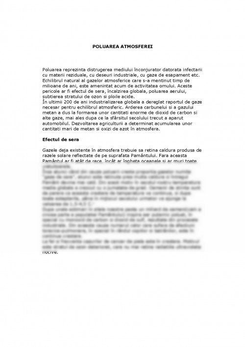 Referat: Poluarea Atmosferei (#130208)