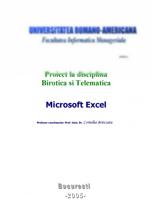 Referat: Microsoft Office Excel (#130679)