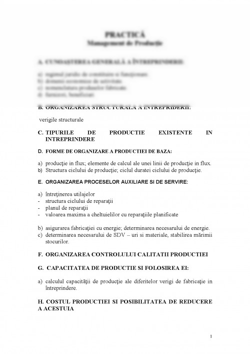 Proiect: Management de Producție (#131576)