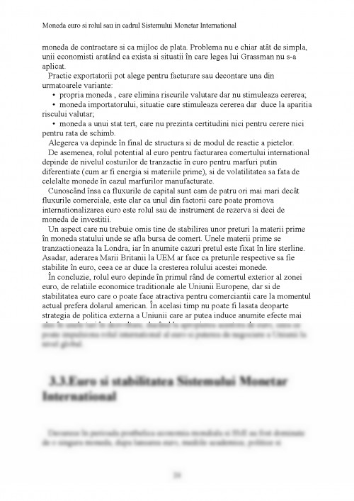 Proiect: Moneda EURO și rolul său în cadrul sistemului monetar internațional (#131687)