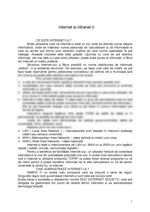 Referat: Internet și Intranet (#133511)