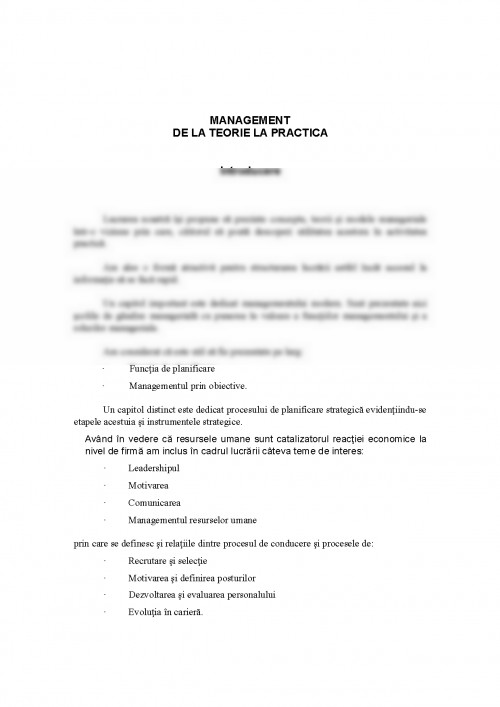 Referat: De la teorie la practică (#133673)
