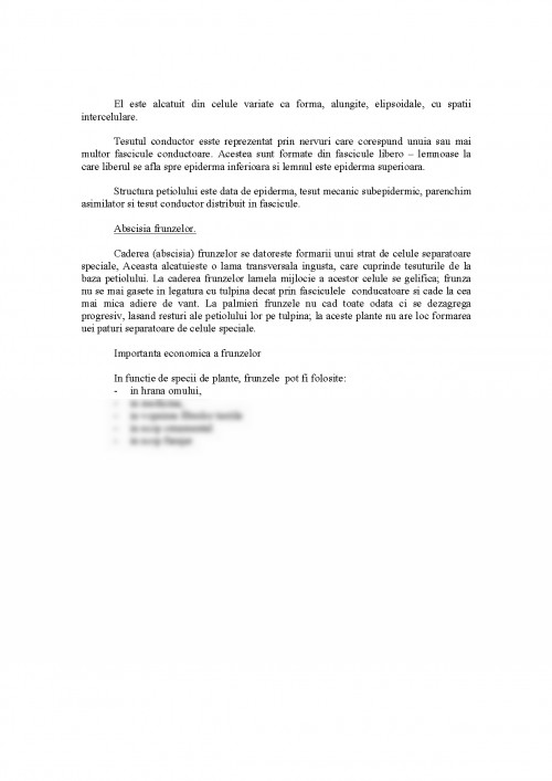 Referat: Botanica și morfologia frunzelor (#134165)