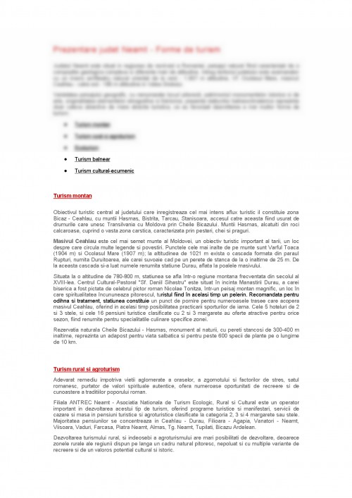 Curs: Formele de turism din Județul Neamț (#134414)