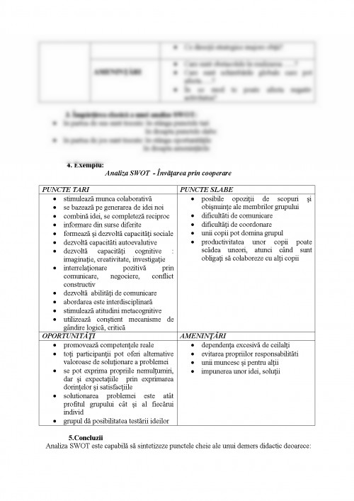 Referat: Aplicarea Analizei Swot în Învățământul Preșcolar (#134705)