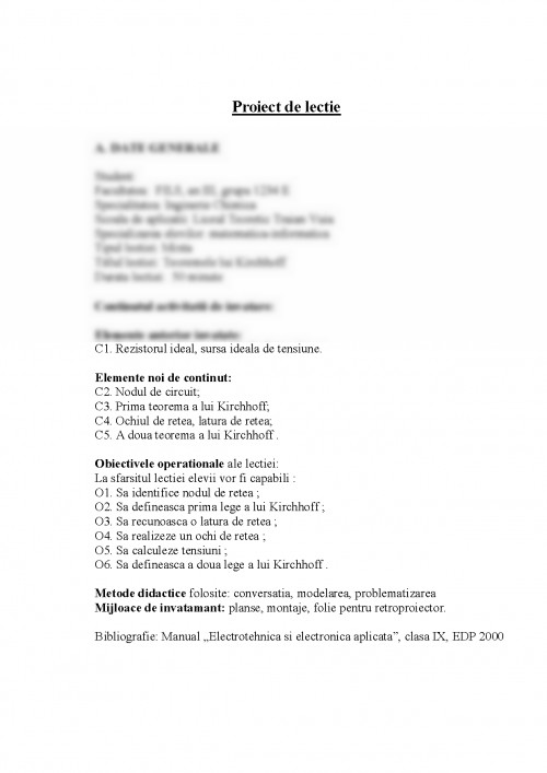 Proiect: Proiect de lecție (#135122)