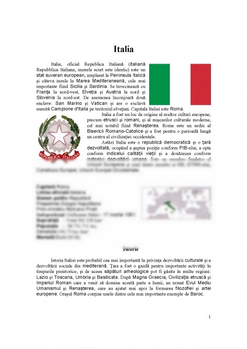 Referat: Italia (#136942)