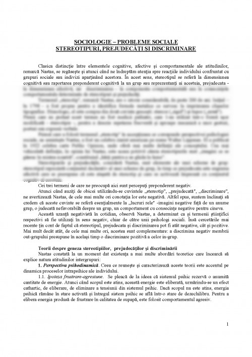 Referat: Prejudecăți și Discriminare (#137667)