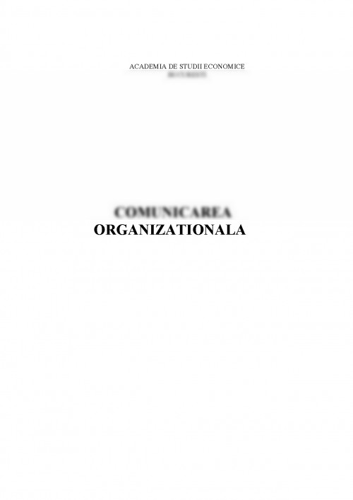 Referat: Comunicarea organizațională (#139112)