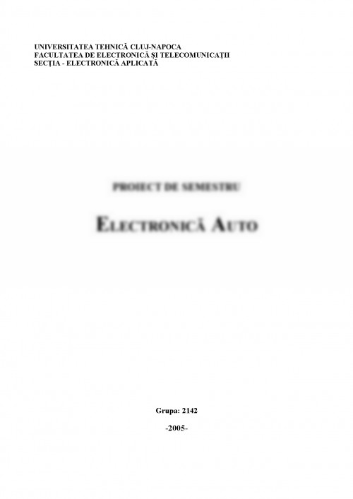 Proiect: Proiet electronică auto (#139165)