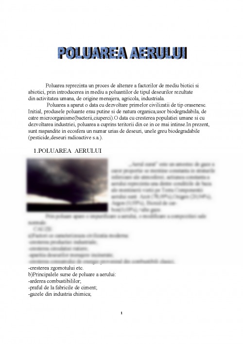 Referat: Poluarea Aerului (#140027)