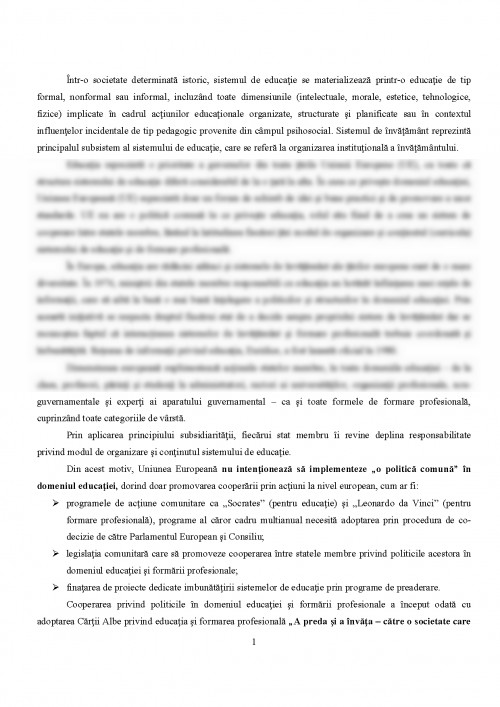 Referat: Sistemul de Învățământ (#140041)