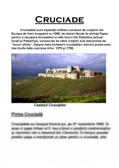 Referat: Cruciade (#140425)