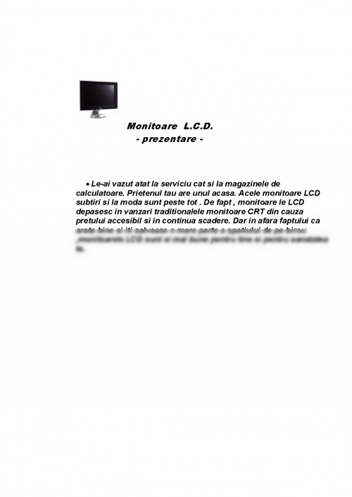 Referat: Monitoare LCD (#140582)