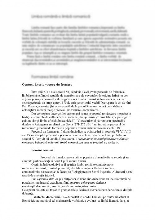 Referat: Originea limbii române (#143376)