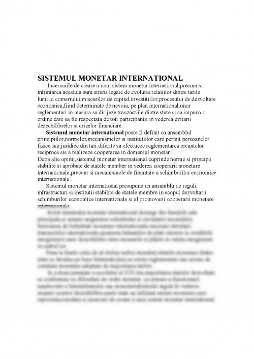 Proiect: Sistemul monetar internațional (#143699)