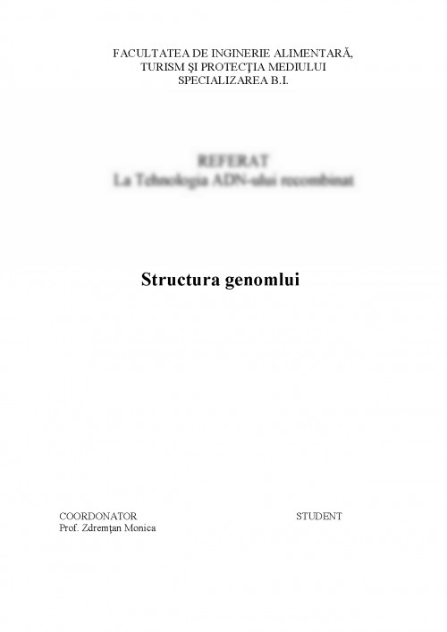 Referat: Structura genomului (#144009)