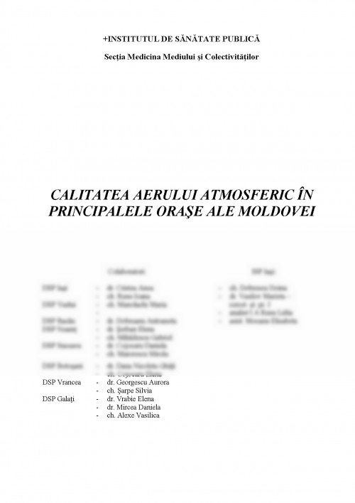 Laborator: Calitatea Aerului Atmosferic (#144279)