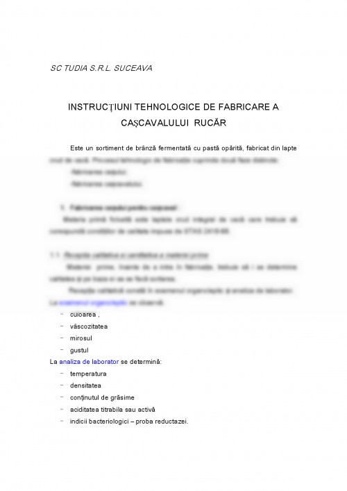 Proiect: Cașcaval Rucăr (#144889)