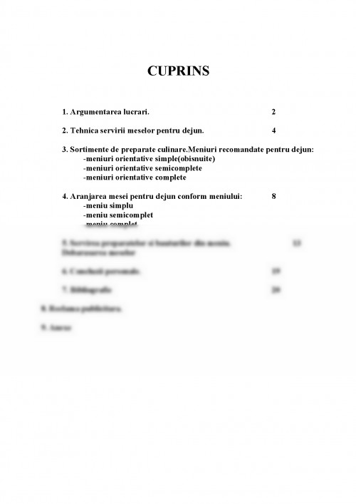 Proiect: Servirea meselor (#146394)