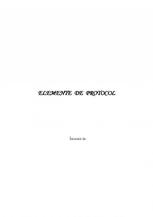 Referat: Elemente de Protocol (#146975)