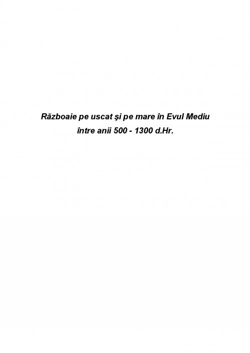 Referat: Războaie medievale (#147236)