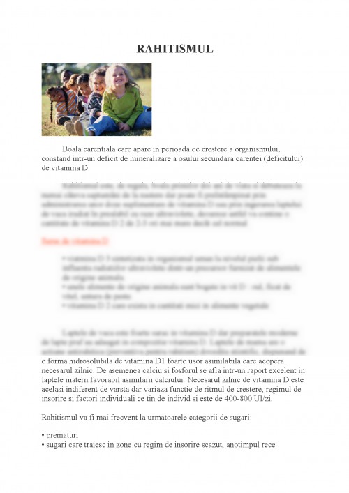 Referat: Rahitismul (#148549)