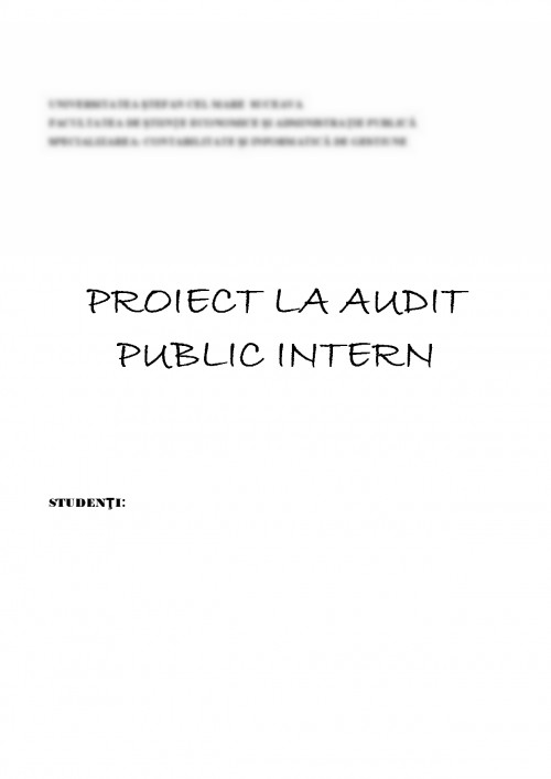Proiect: Audit Public Intern (#149866)