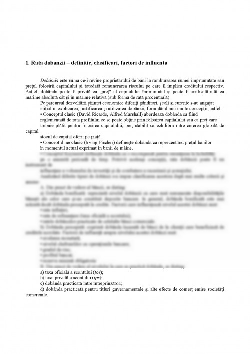 Referat: Gestionarea Riscului de Rată a Dobânzii (#149979)