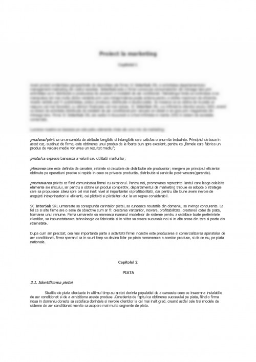 Proiect: Proiect la Marketing (#150072)