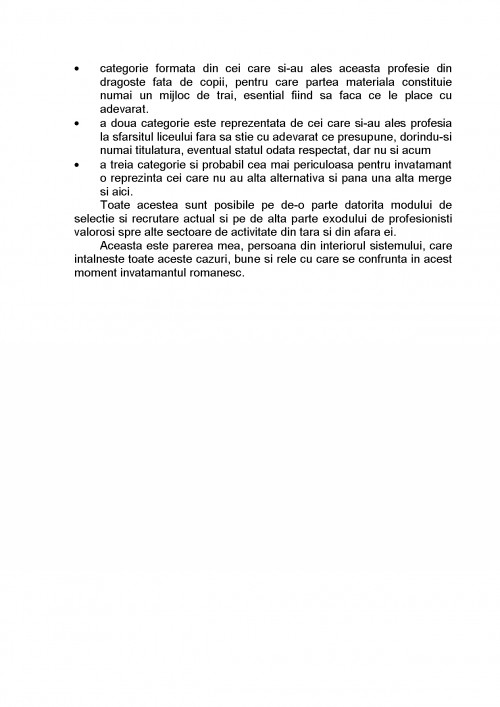 Referat: Compatibilitatea dintre post și individ în învățământul ...