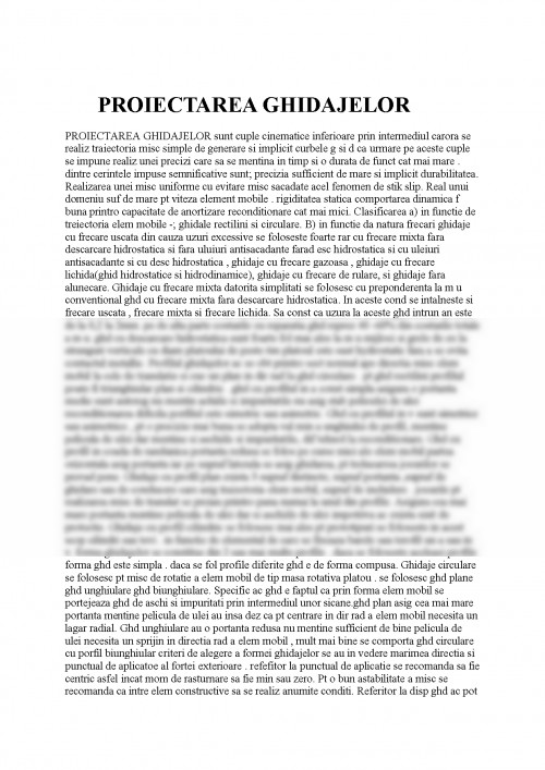 Referat: Proiectarea Ghidajelor (#151434)