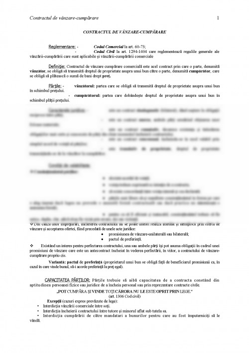 Referat: Contractul de Vânzare-cumpărare (#151509)