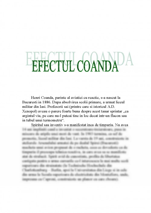 Referat: Efectul Coandă (#152012)